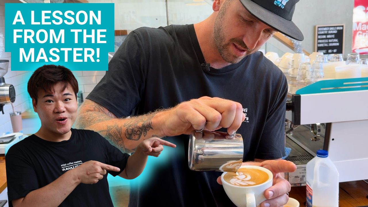 Mastering Free Pour Latte Art: Jimmy gets a lesson from a Latte Art Pr ...